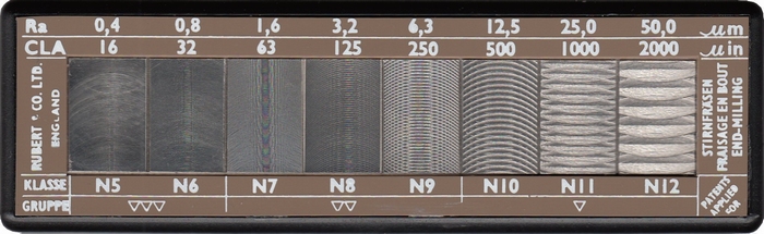 Roughness specimen heavy-duty, end-milling